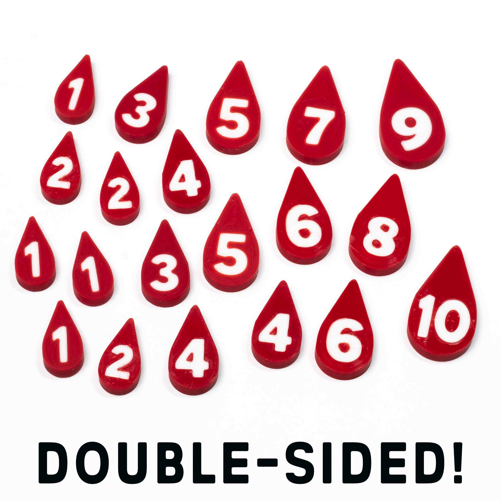 Double-Sided Wound & Damage Tokens (20) | Jolly Lark